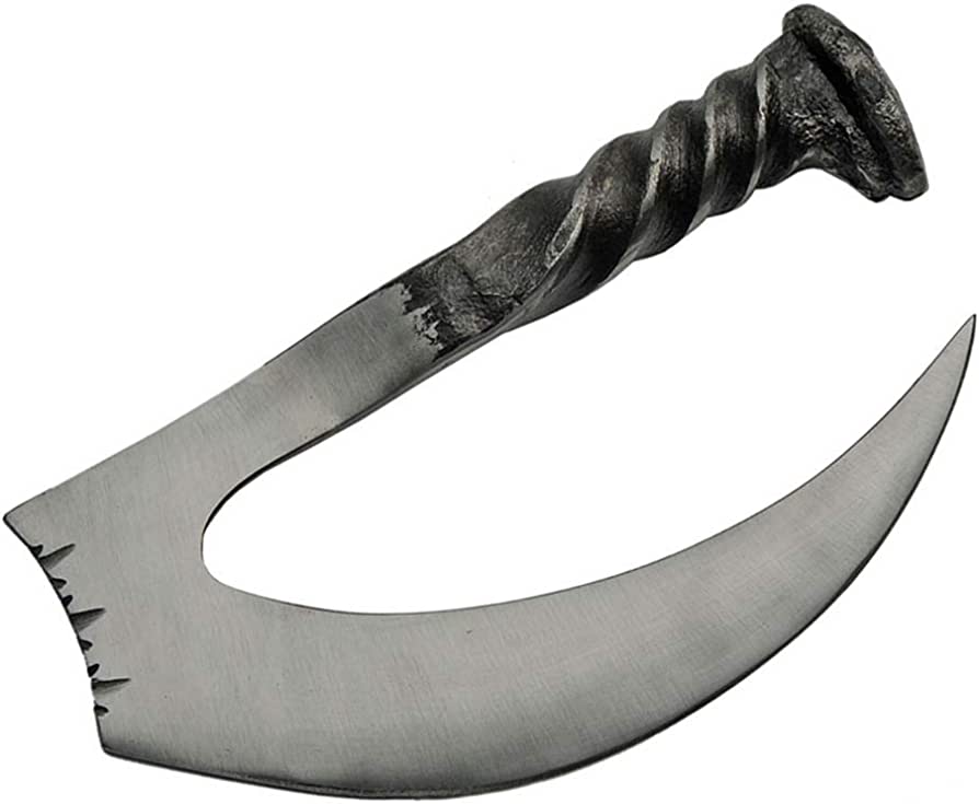 Hand Forged Railroad Spike Carbon Hunting Hook Gut Claw Knife Fixed ...