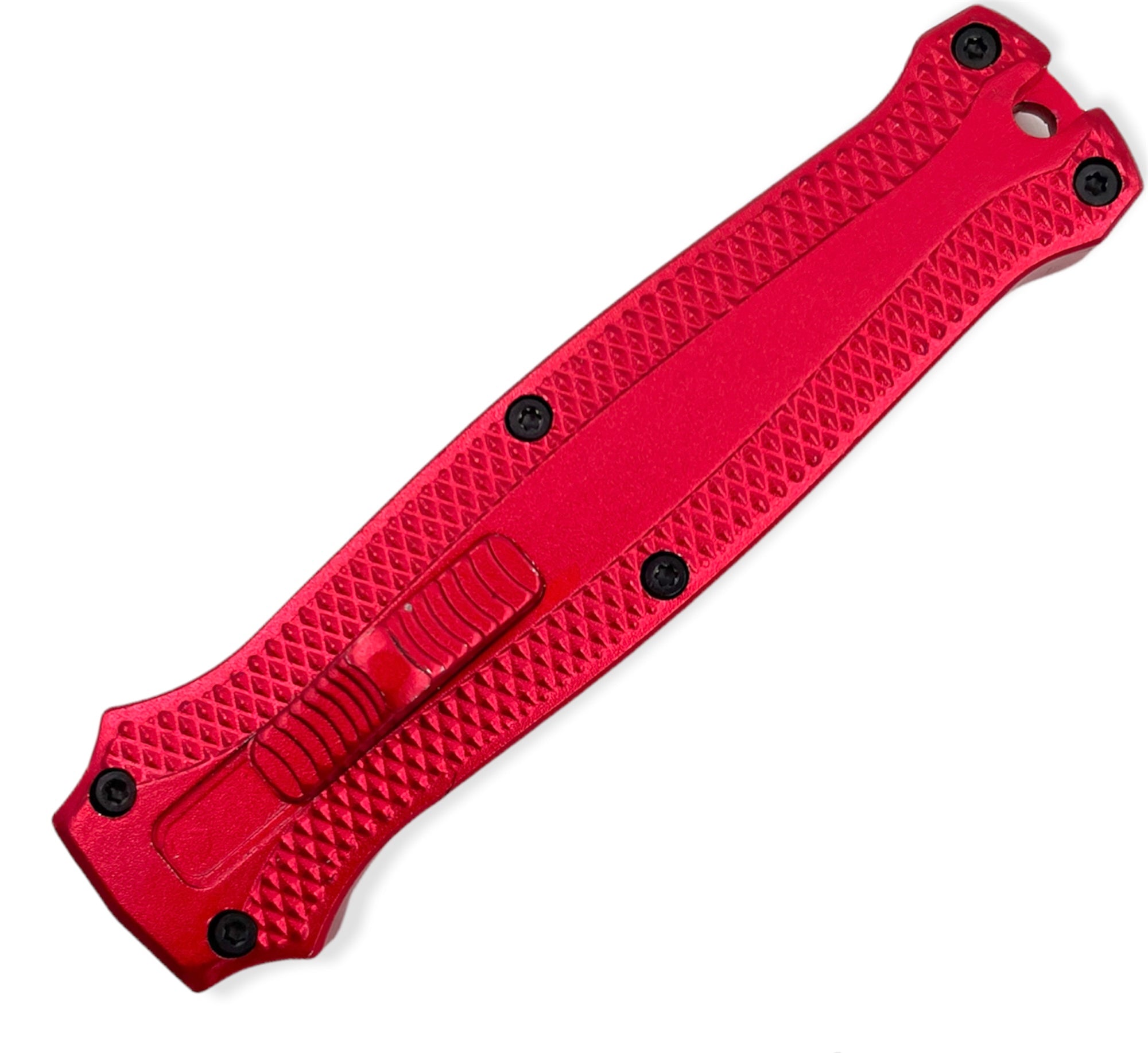 Mighty Mini OTF Pocket Knife Lightweight Aluminum Handle -RED ...