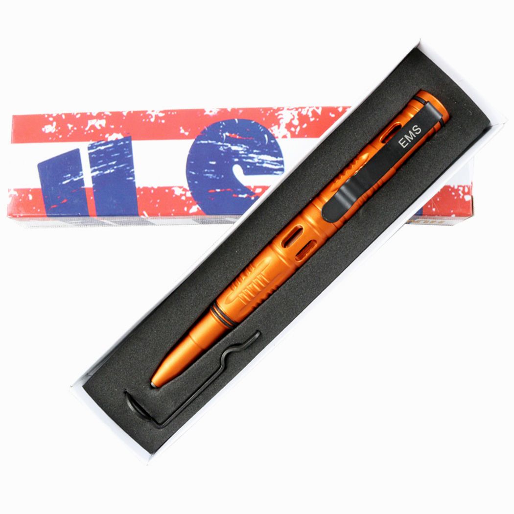 Hunt-Down New 6" Orange EMS Tactical Pen For Self Defence with Glass ...