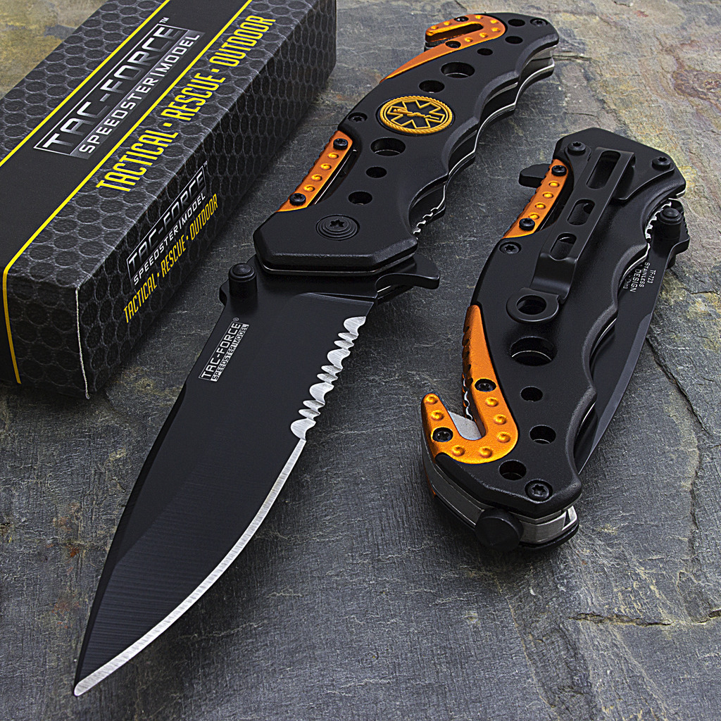 TAC FORCE 7.75" EMT SPRING ASSISTED FOLDING KNIFE | Property Room