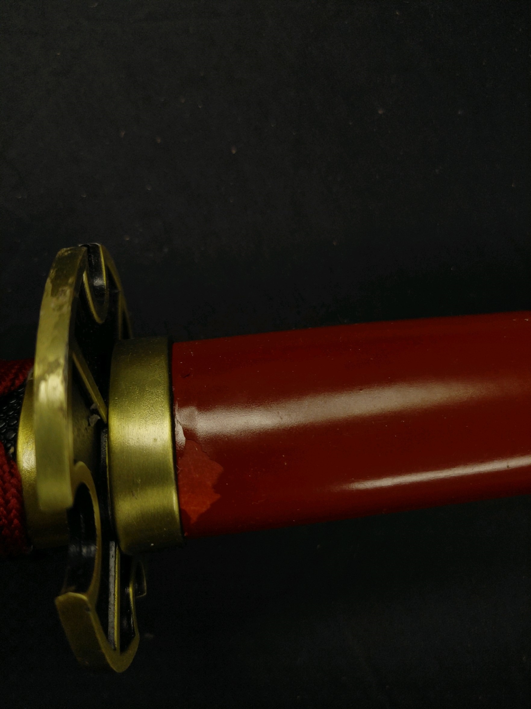 *READ DESCRIPTION* 41" Red and Gold Collectible Katana Samurai Sword ...
