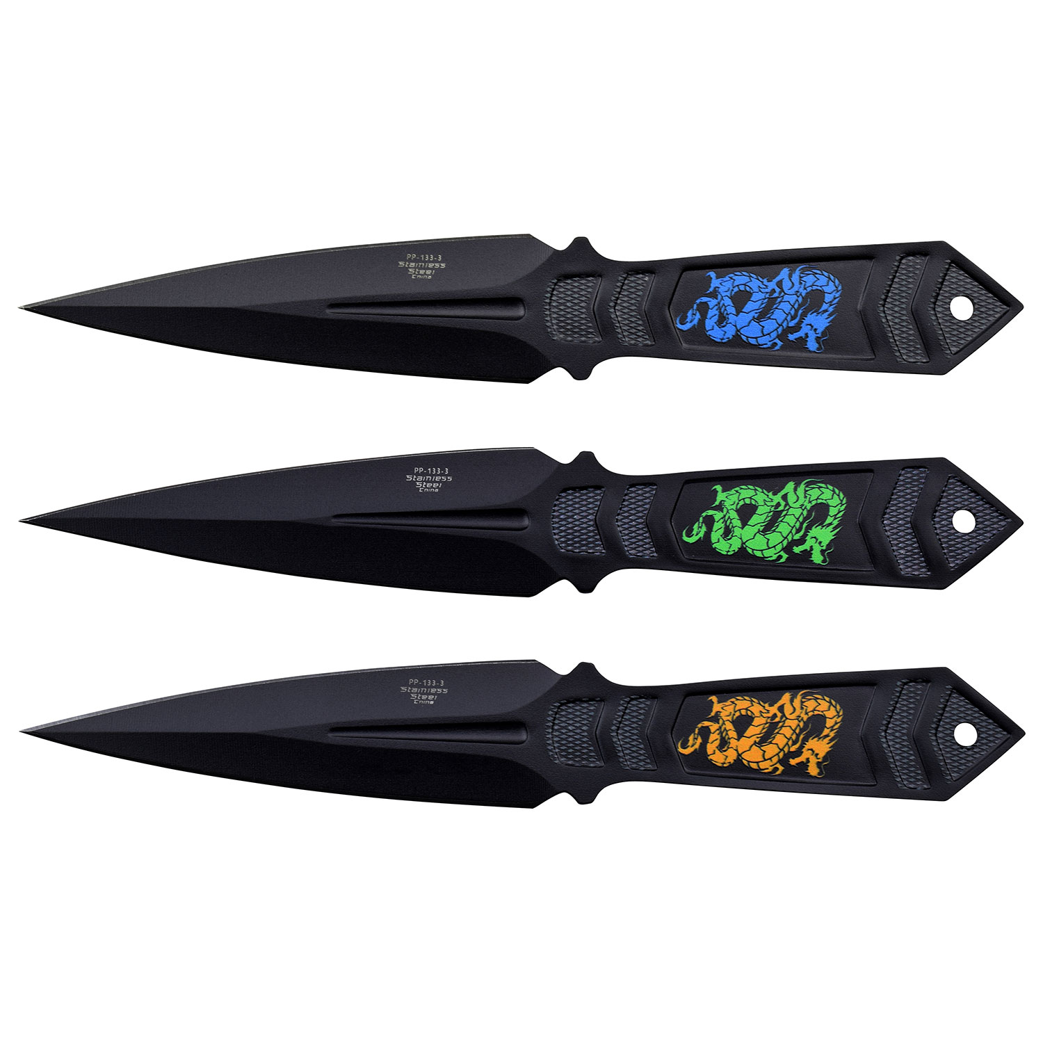 Perfect Point - Throwing Knives - Set of 3 - PP-133-3 Dragon Kunai ...