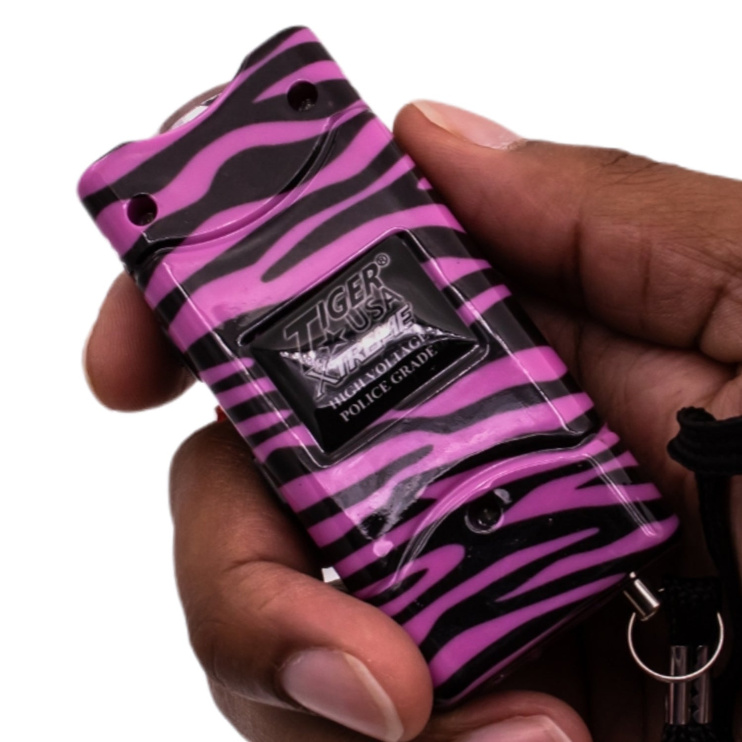 Pink Zebra Small Quantum Tiger USA Xtreme Stun Gun 96V | Property Room