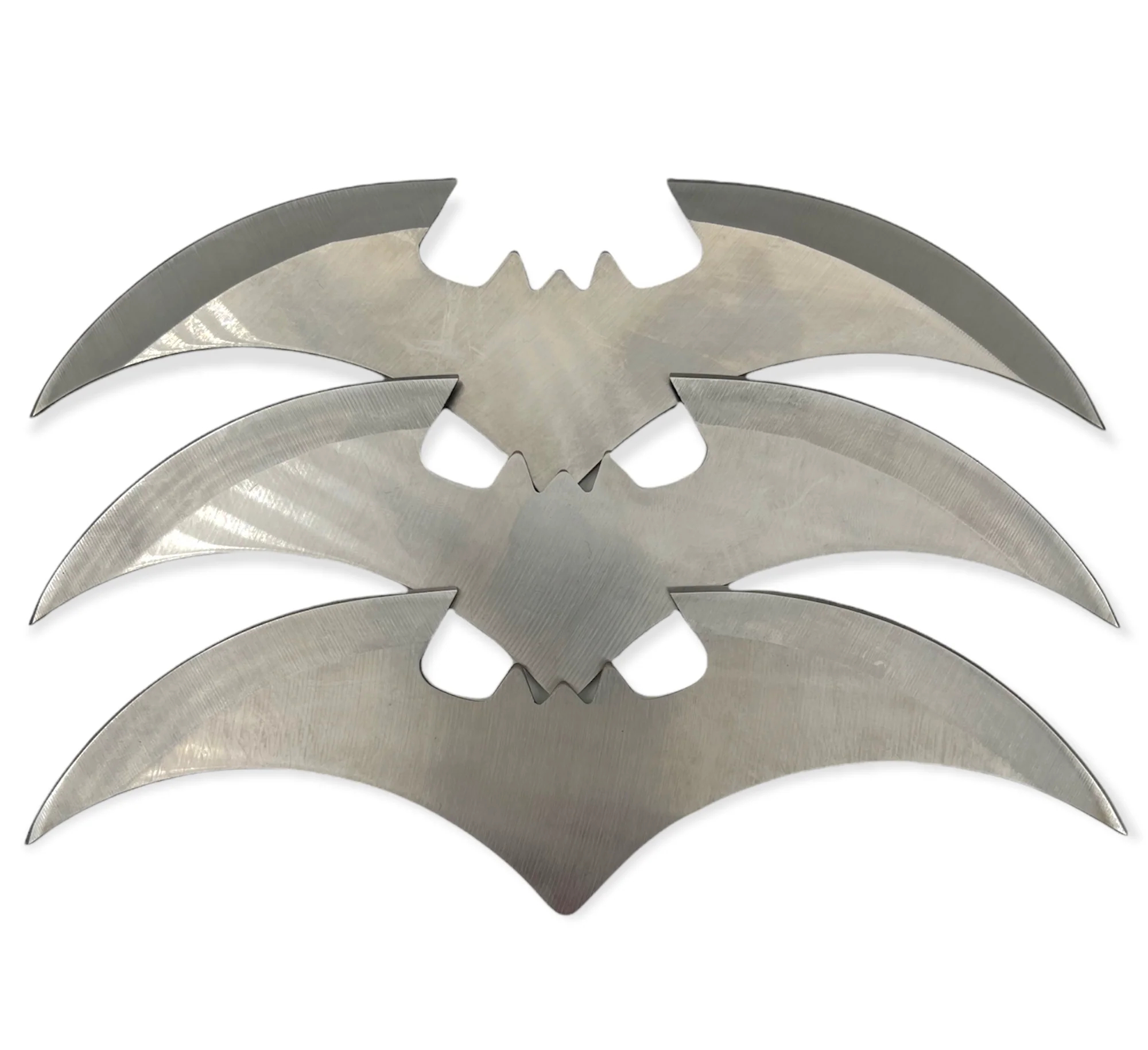 Three Piece Bat Throwing Blades - Silver | Property Room