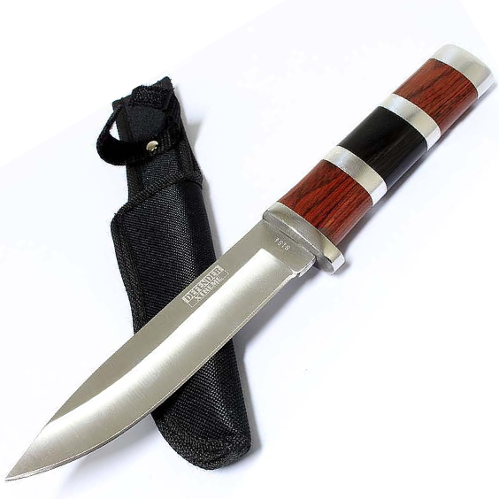 Defender-Xtreme 10" Hunting Knife Stainless Steel Blade with Wood ...