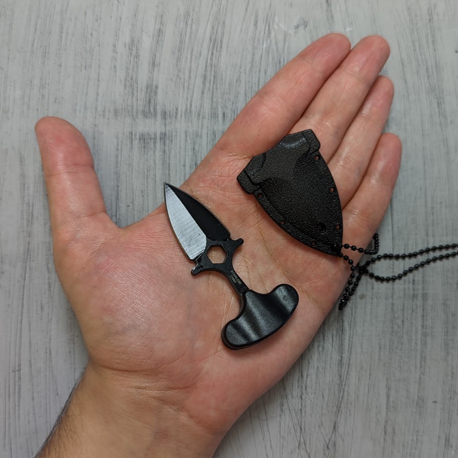 3.25" SKULL PUSH DAGGER NECK KNIFE | Property Room