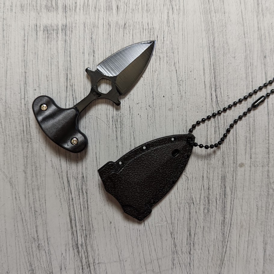 3.25" SKULL PUSH DAGGER NECK KNIFE | Property Room