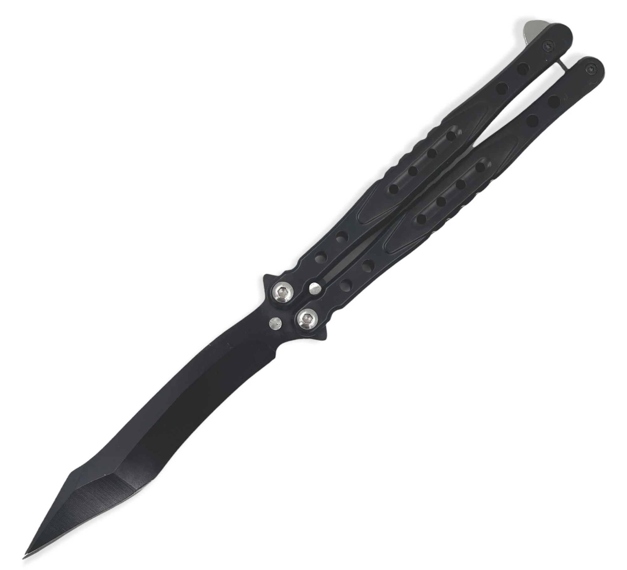 Butterfly Black Reverse Tanto Blade Solid Stainless Handle | Property Room