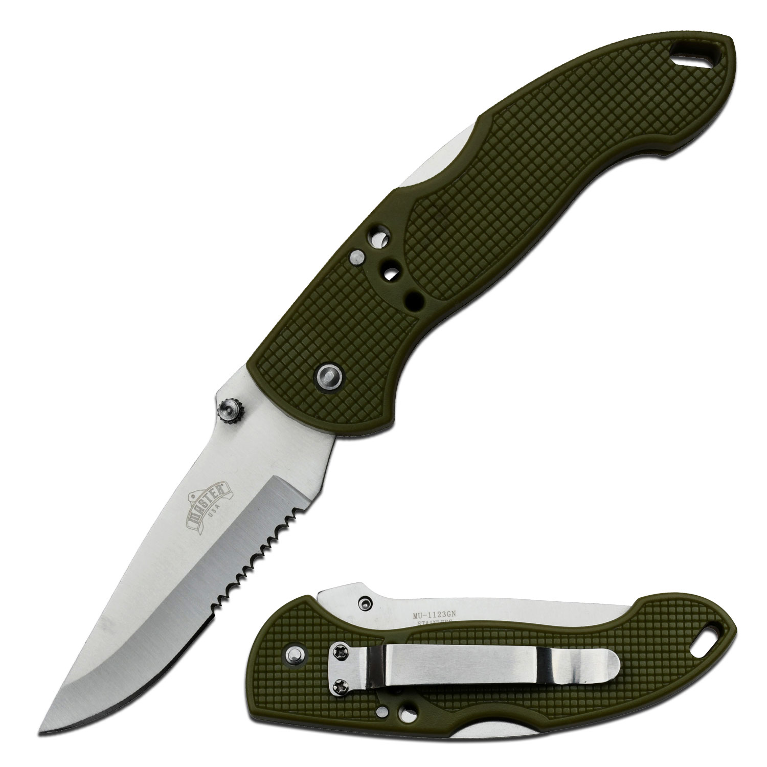 MASTER USA MANUAL FOLDING KNIFE - MU-1123GN | Property Room