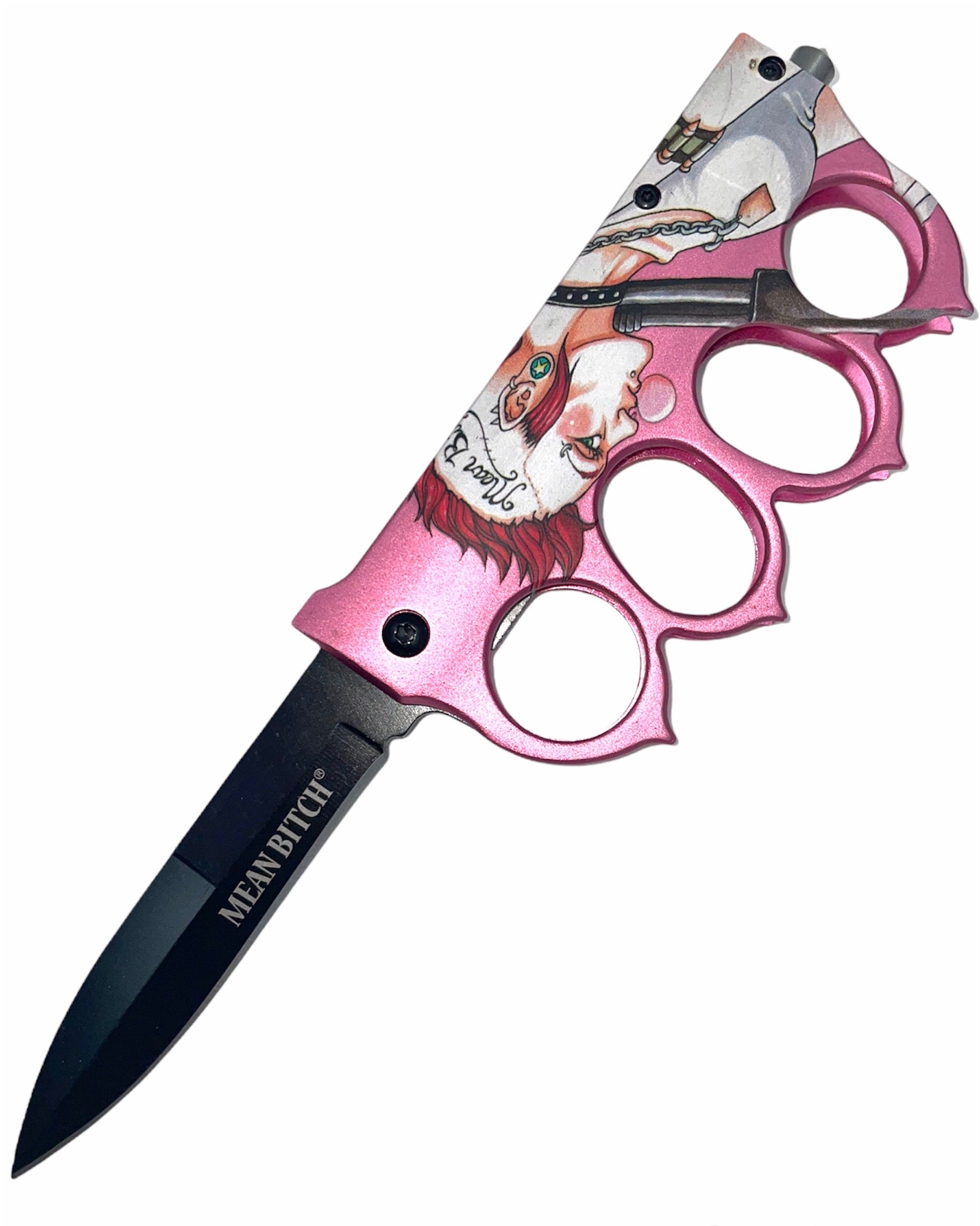 MEAN BITCH Spring Assisted Trench Knife | Property Room