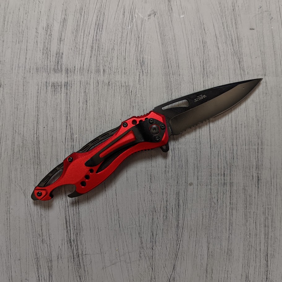 TAC FORCE 8" FIRE FIGHTER SPRING ASSISTED FOLDING KNIFE | Property Room