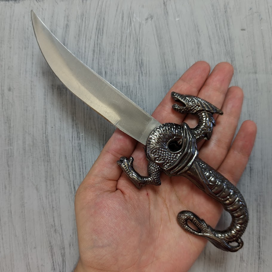 10" Blue Dragon Fantasy Dagger Knife | Property Room