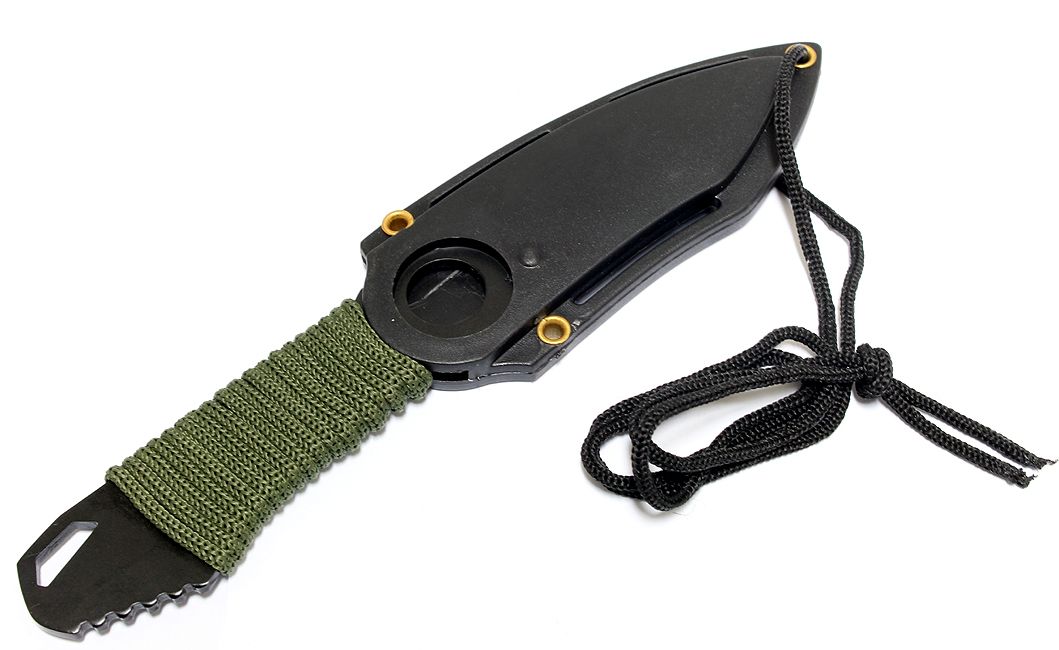 Defender-Xtreme 7" Full Tang Hunting Knife Black Stainless Steel Sheath ...