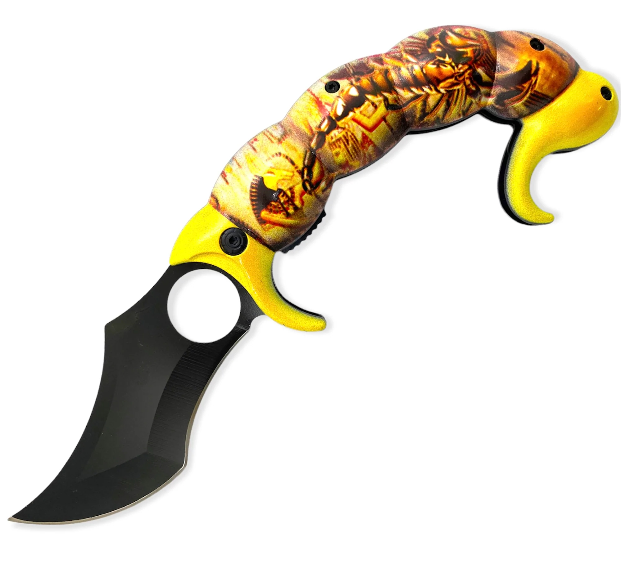 Spring Assisted Scorpion Tail Yellow | Property Room