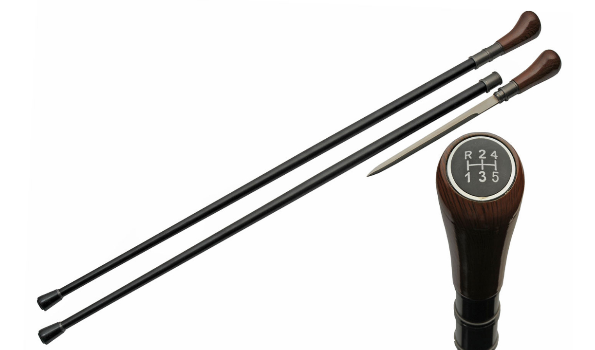 37" MANUAL STICK SHIFT SWORD CANE | Property Room