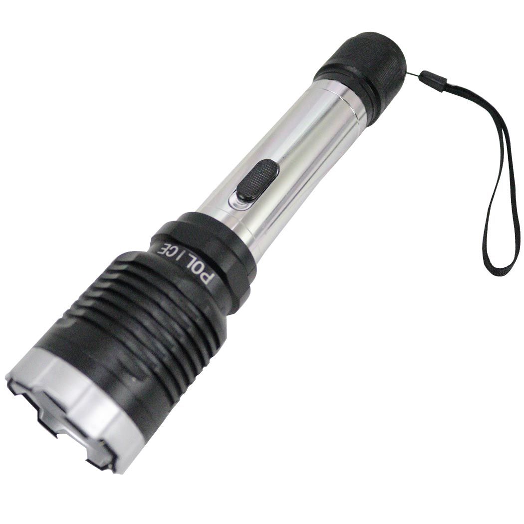Defender Silver Black Trim Tactical 10 Million Flashlight Style LED ...