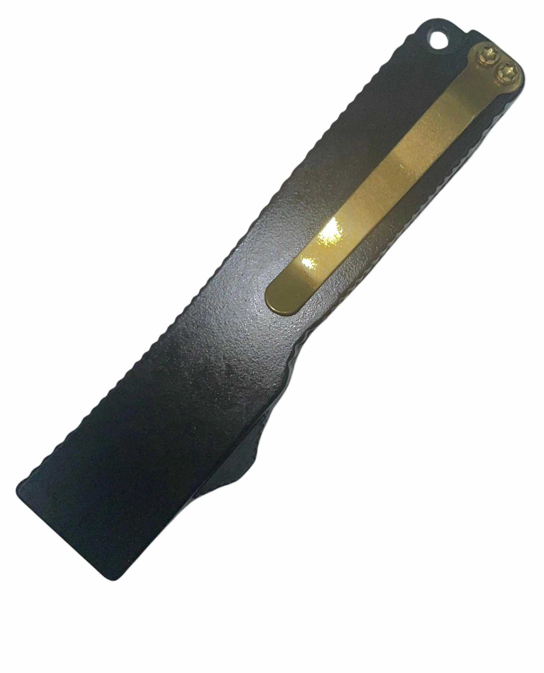 5 Inch OTF Automatic Knife Firecracker A1 - Black gold blade | Property ...