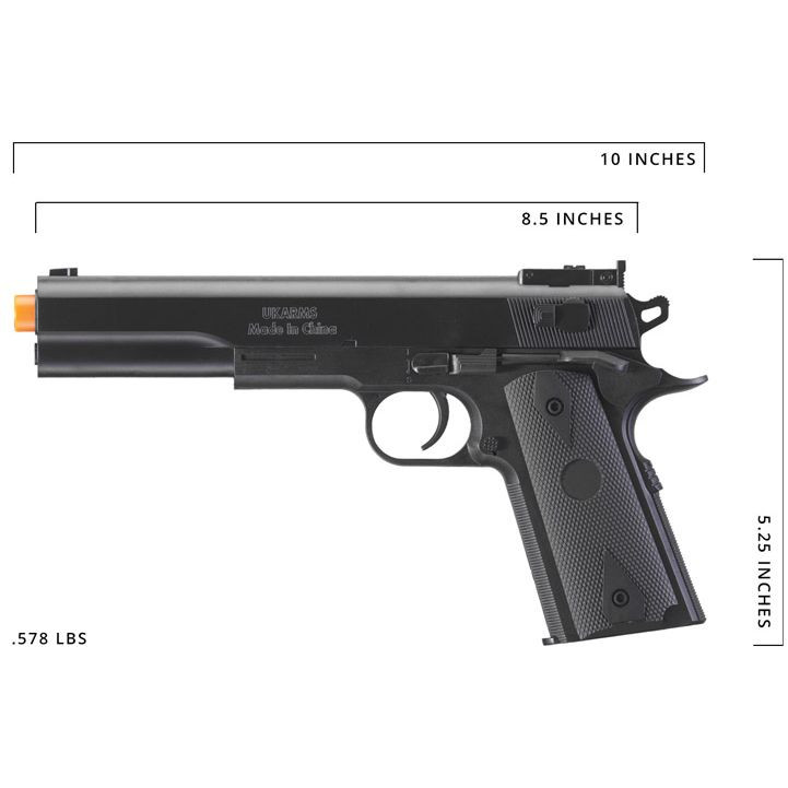 270 FPS M1911 Heavyweight Spring Powered Airsoft Pistol w/1000 count ...