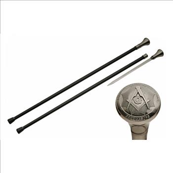36" FREE MASON / MASONIC WALKING CANE SWORD | Property Room
