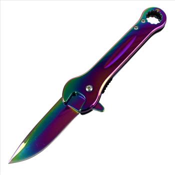 Defender-Xtreme 7.5" Wrench Tool Tactical Spring Assisted Folding Knife ...