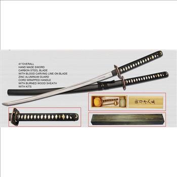 41" Collectible Replica Forged Samurai Sword with Gift Wood Box ...