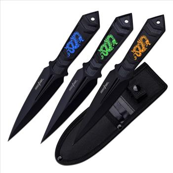 Perfect Point - Throwing Knives - Set of 3 - PP-133-3 Dragon Kunai ...