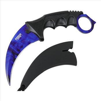 Defender-Xtreme Karambit Blue Color Blade Hunting Knife 3CR13 Stainless ...