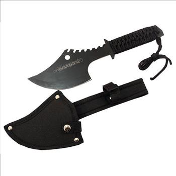 Defender 11.5" Tactical Throwing Axe Black with Sheath Ninja Hatchet ...