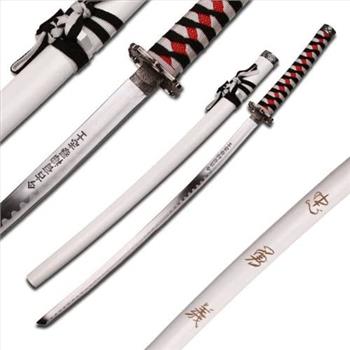 SW-68LWH DECORATIVE SAMURAI SWORD 40" OVERALL WHITE | Property Room
