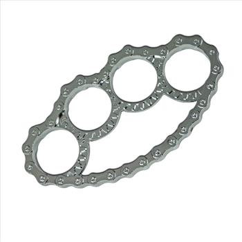 BladesUSA Knuckles - PK-1840CH Silver Chain Design Knuckle Duster ...