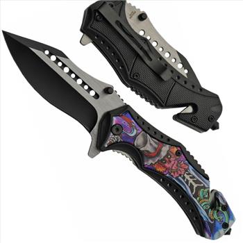 4.75" SKELETON SCARECROW FOLDER FOLDING KNIFE | Property Room
