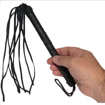 Cat O 9 NINE TAIL LEATHER WHIP Pirate Costume Prop Black | Property Room