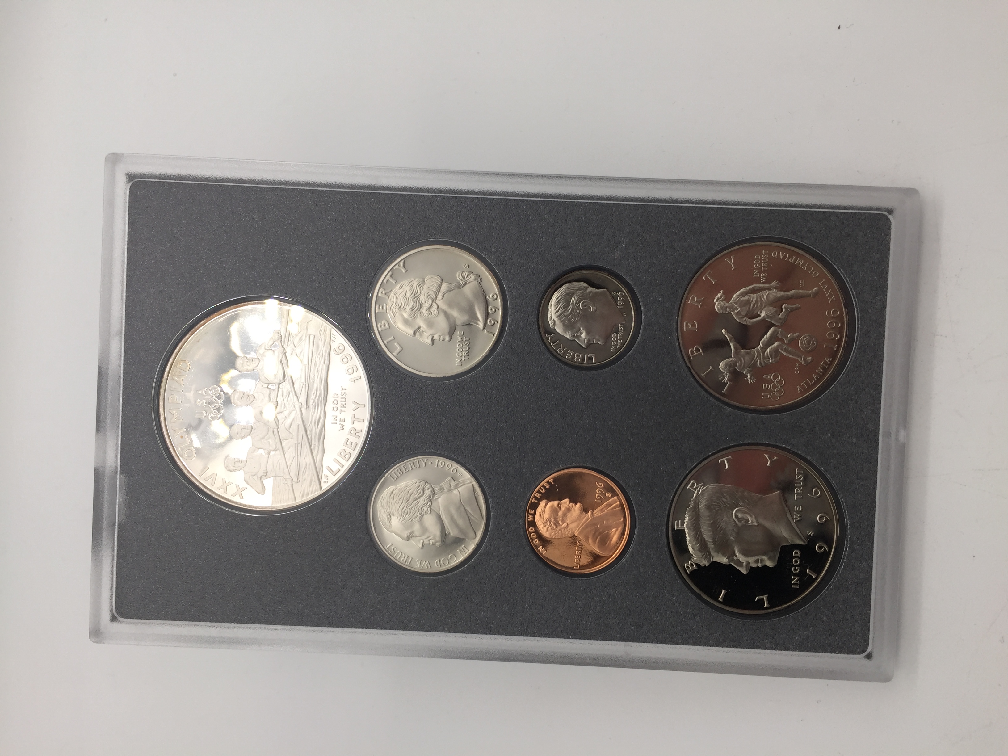 1996-S US Prestige Set w/ 90% Silver Olympiad Rowing Commemorative ...