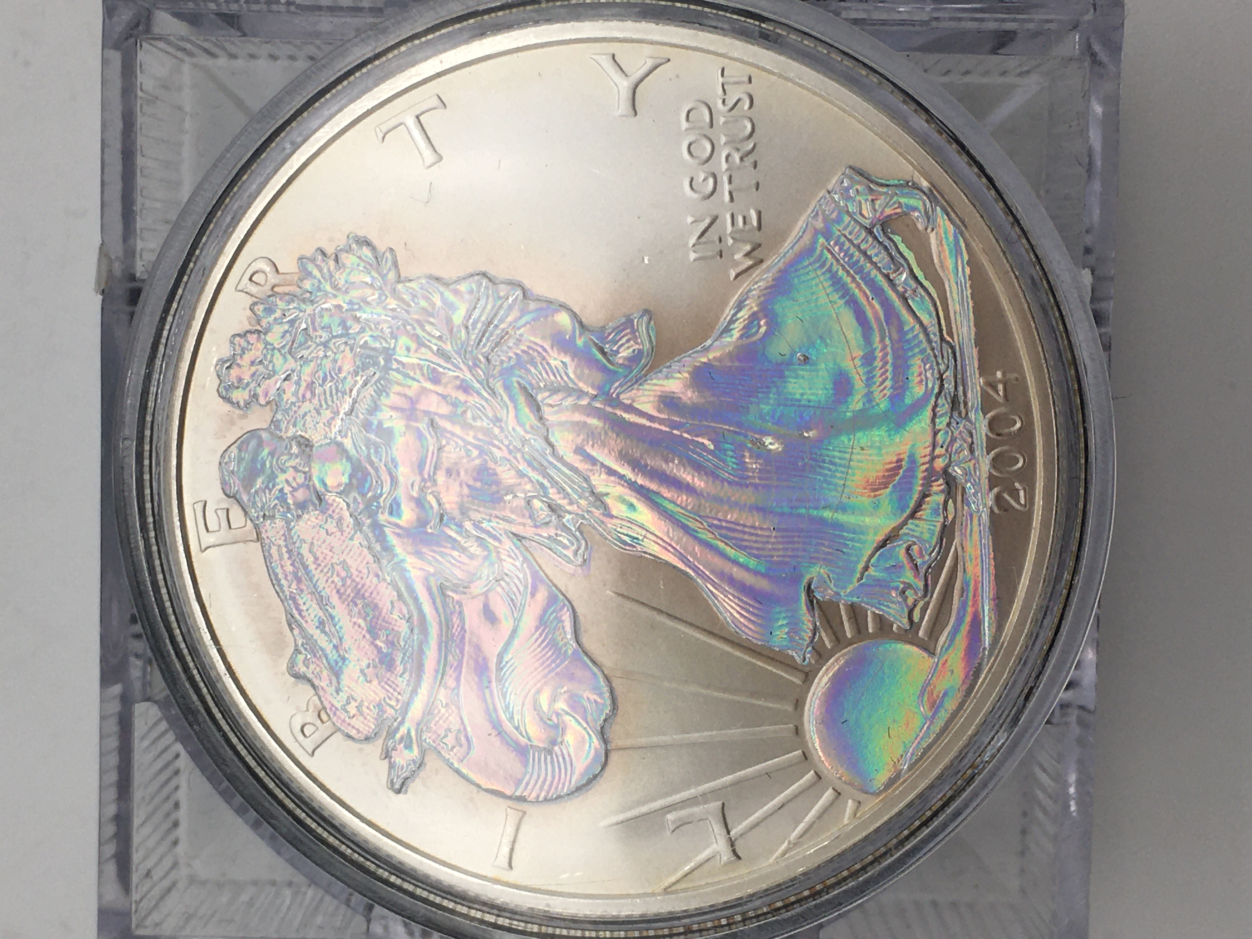 2004 Holographic American Silver Eagle Gorgeous Coin | Property Room