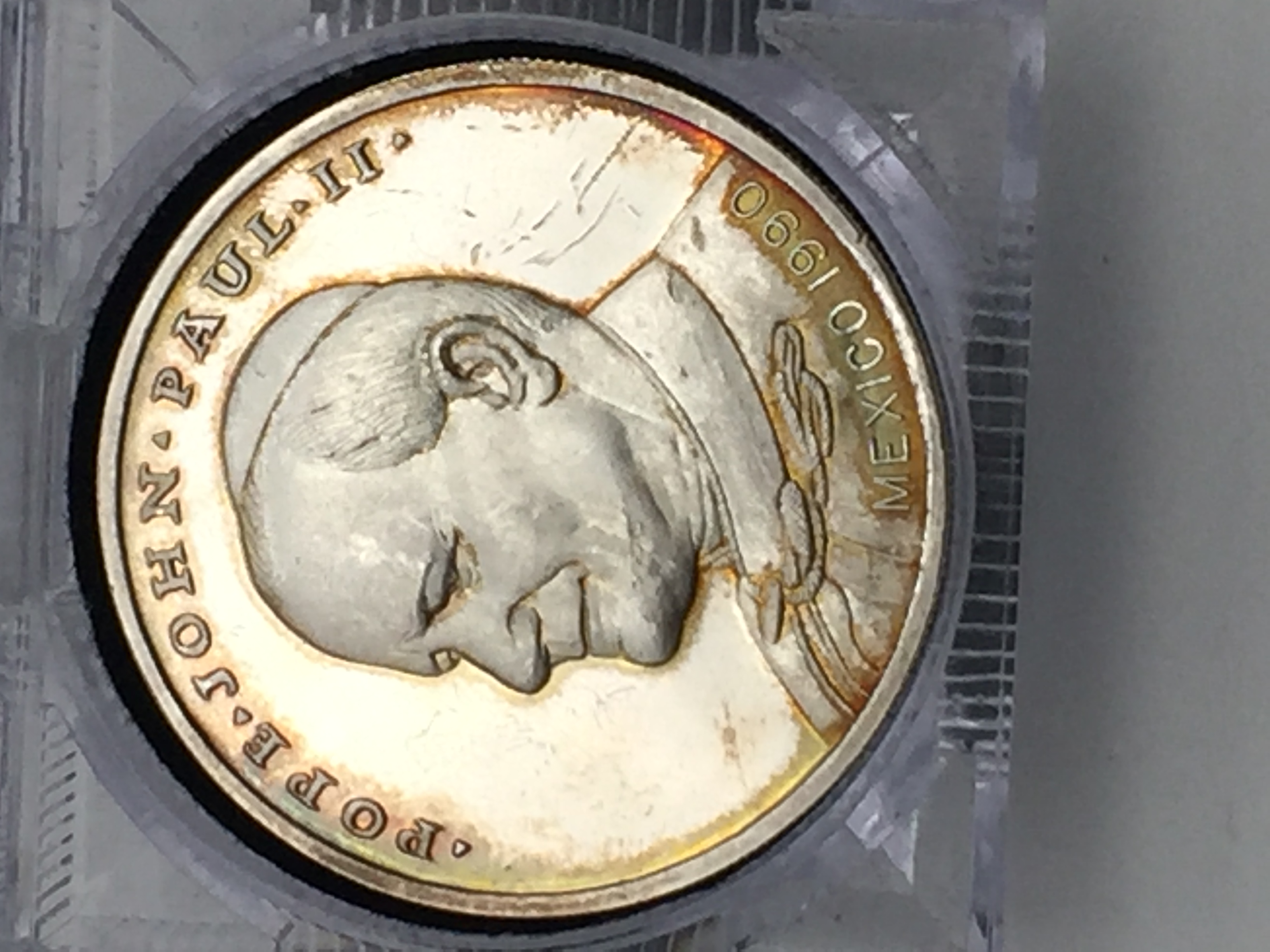 1990 Mexico Pope John Paul II 20 Grams .999 Fine Silver Round ...