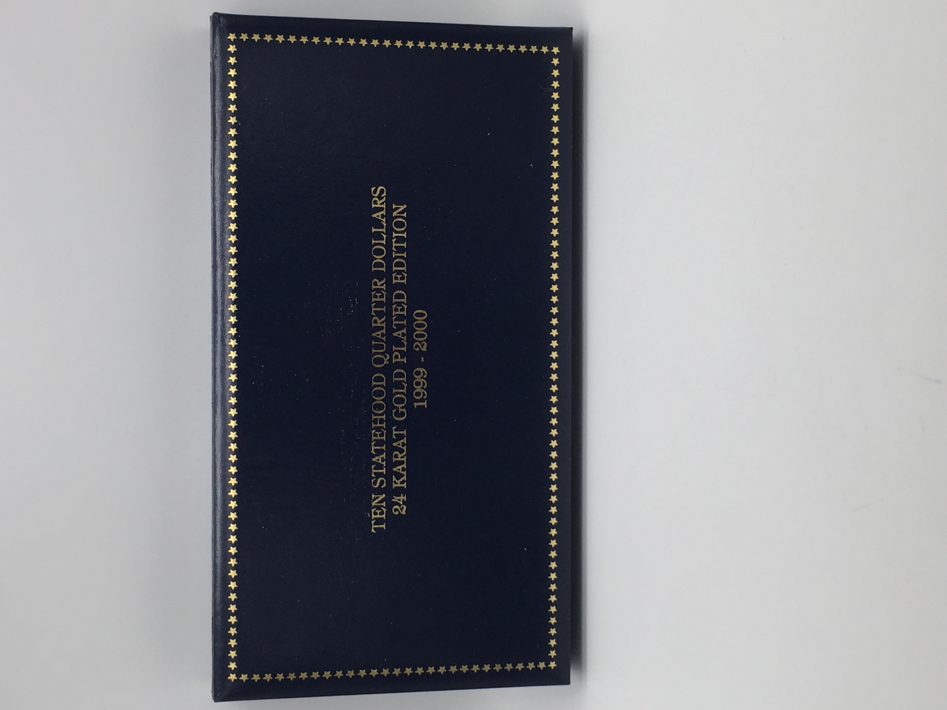 1999-2000 Ten Statehood Quarter Dollars 24 Karat Gold Plated Edition w ...