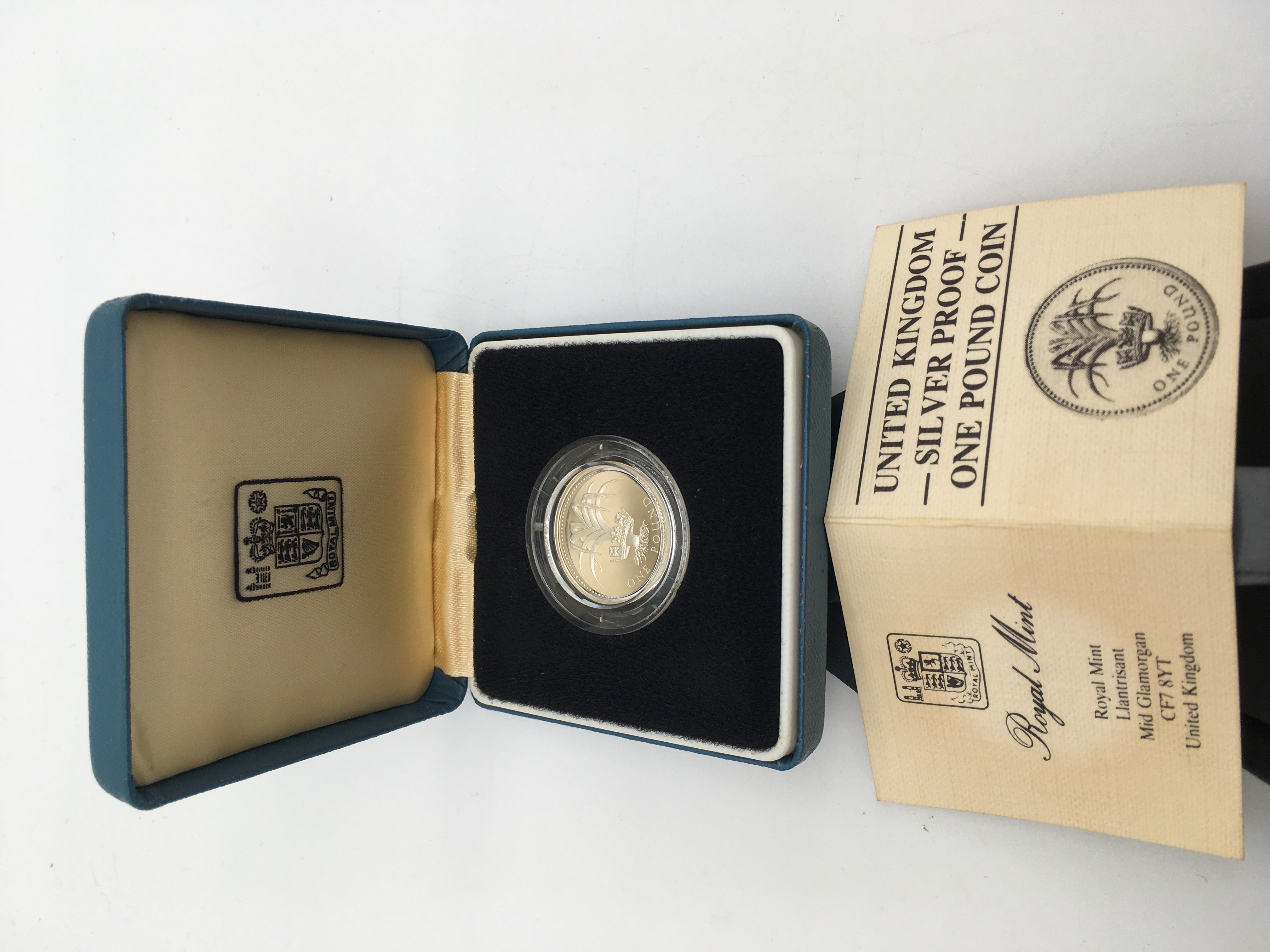 1985 United Kingdom Silver Proof One Pound Coin Sterling Silver ...