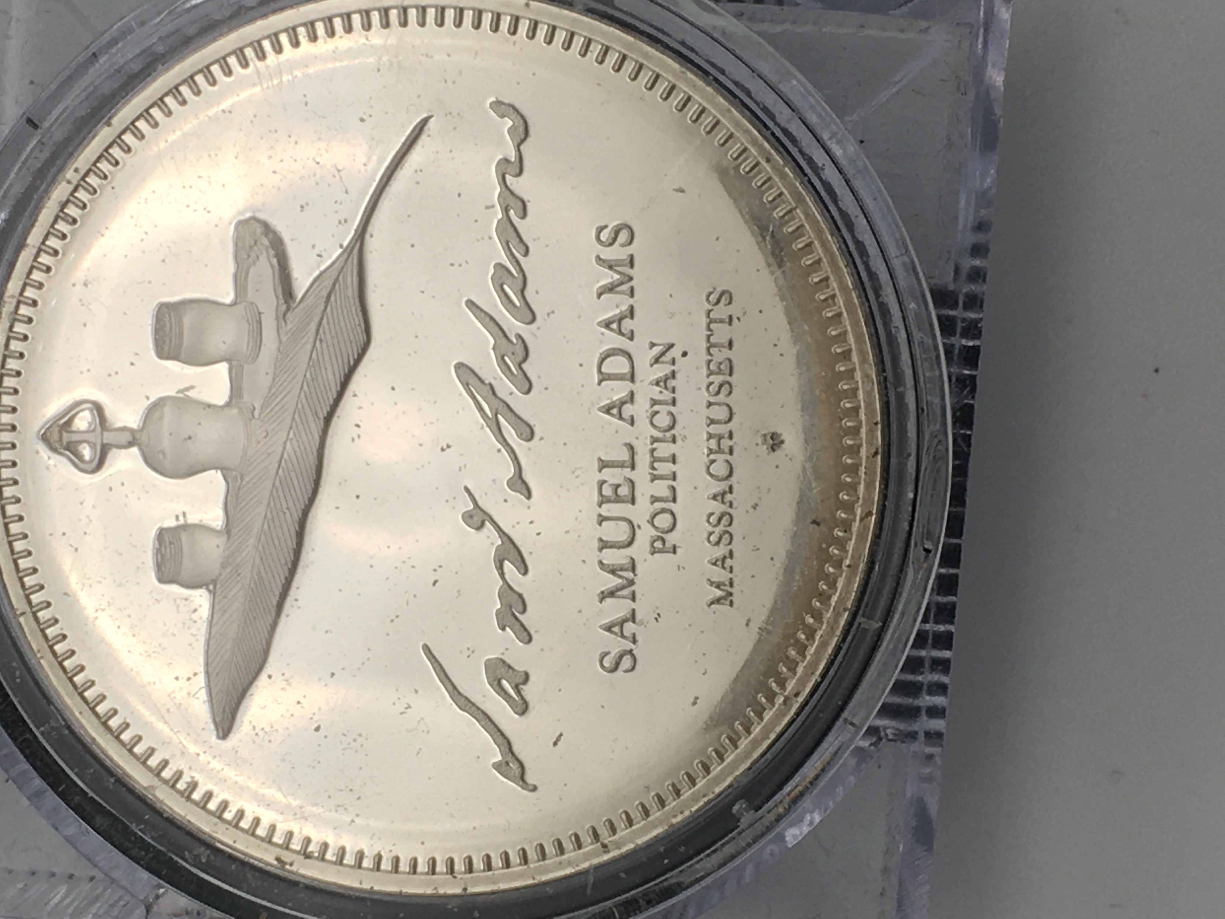 1oz Sterling Silver Sam Adams Round | Property Room