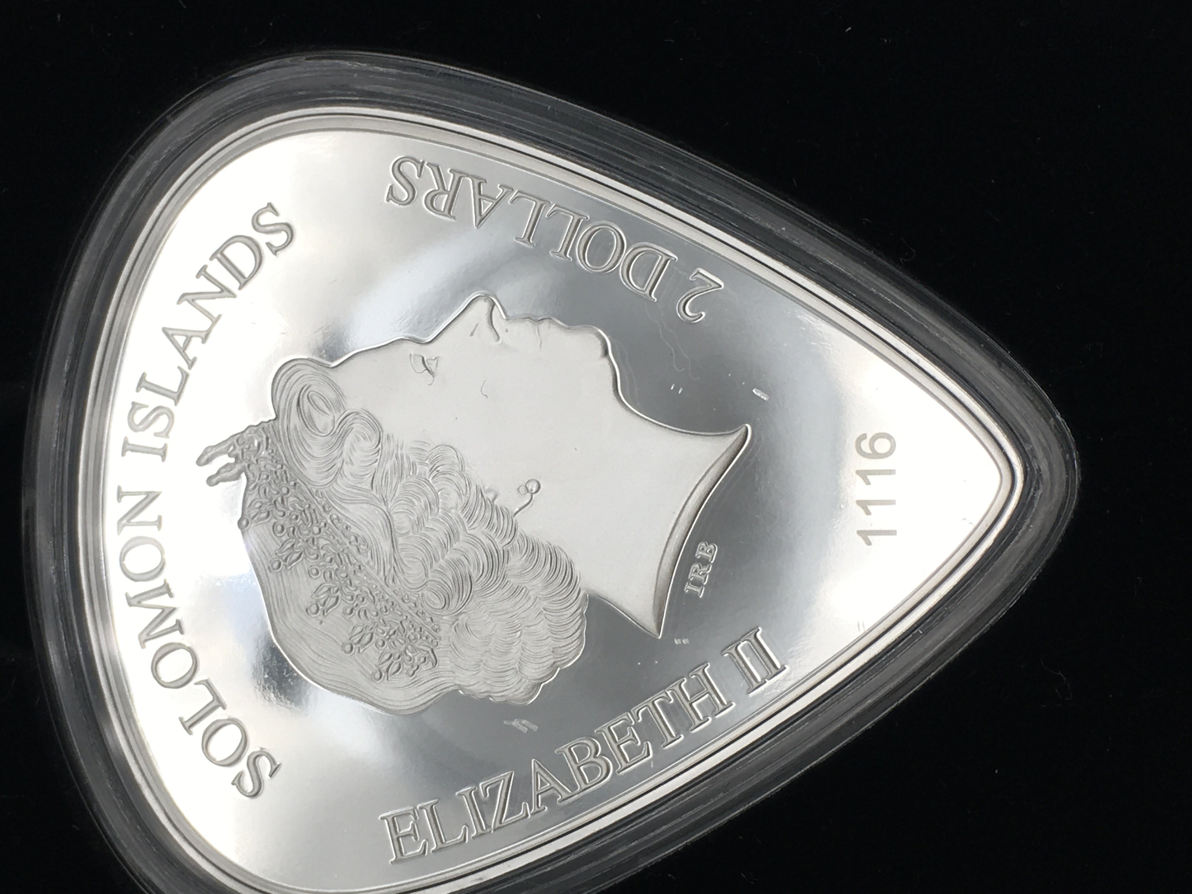 2021 Fender Fine Silver Guitar Pick 1oz 999.9 2 Dollar Solomon Islands ...