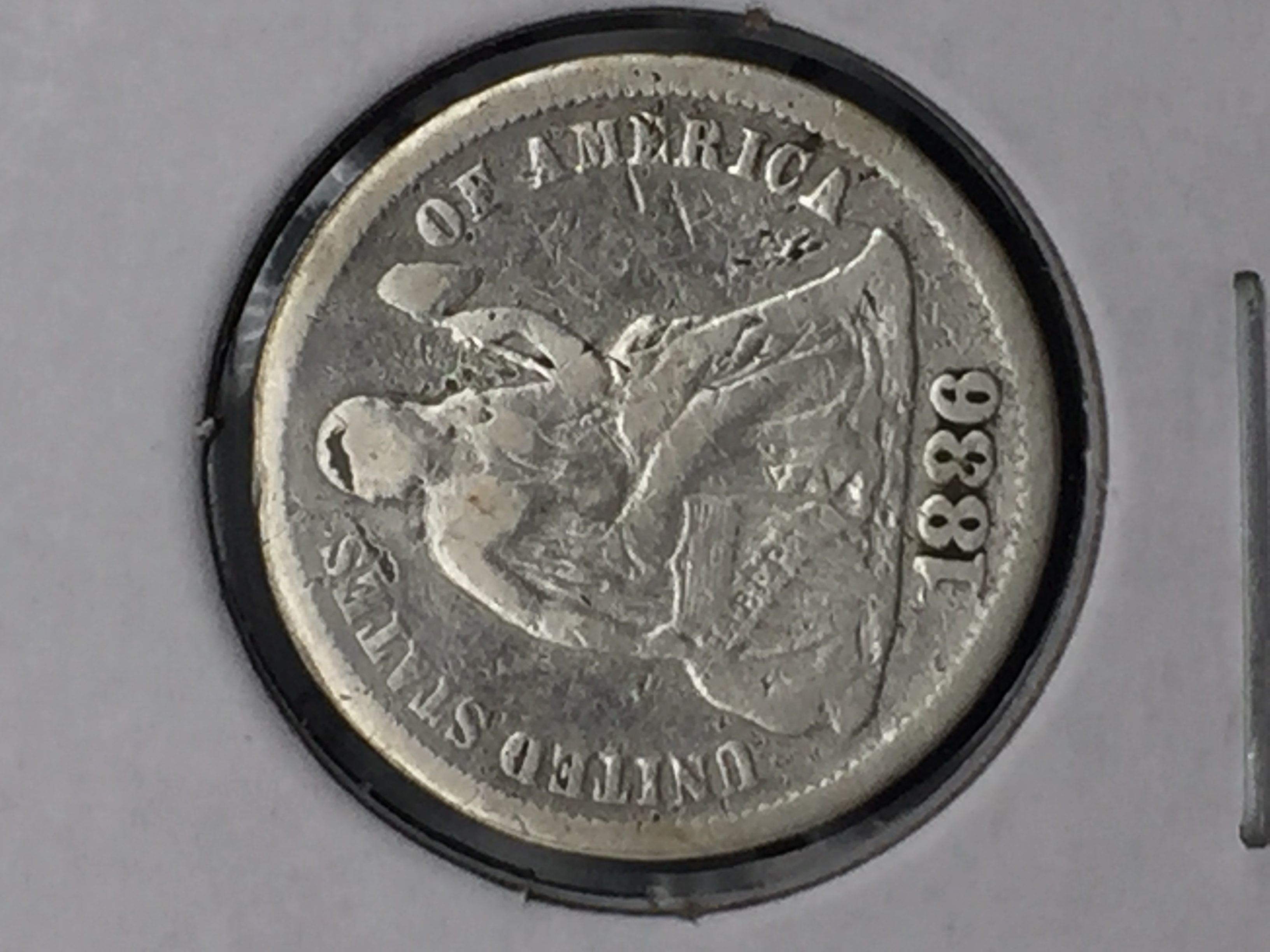 1886 Seated Liberty Dime 90% Silver Cleaned | Property Room