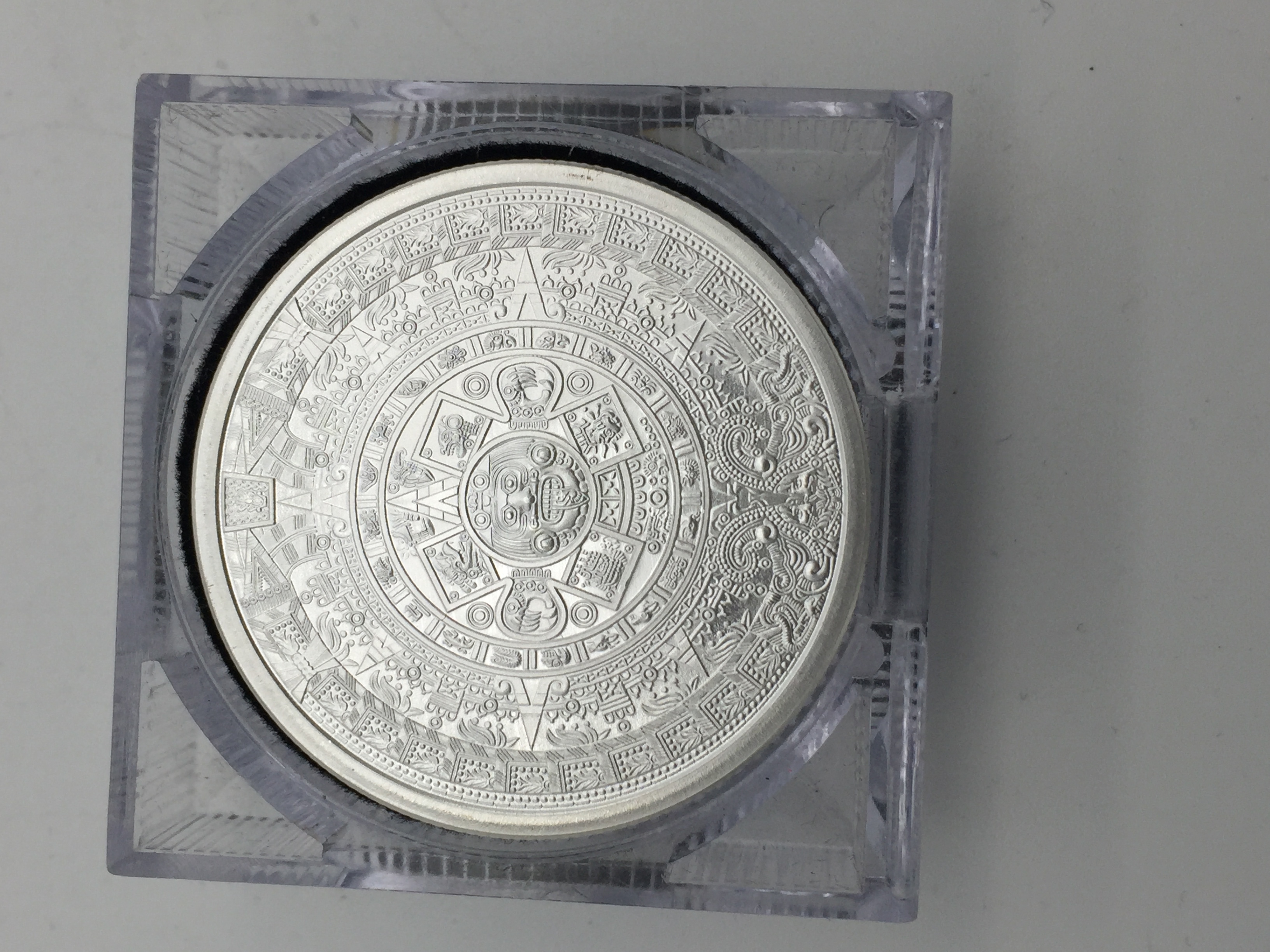 1 Troy Ounce .999 Fine Silver Aztec Calendar Round (1 of 2) | Property Room