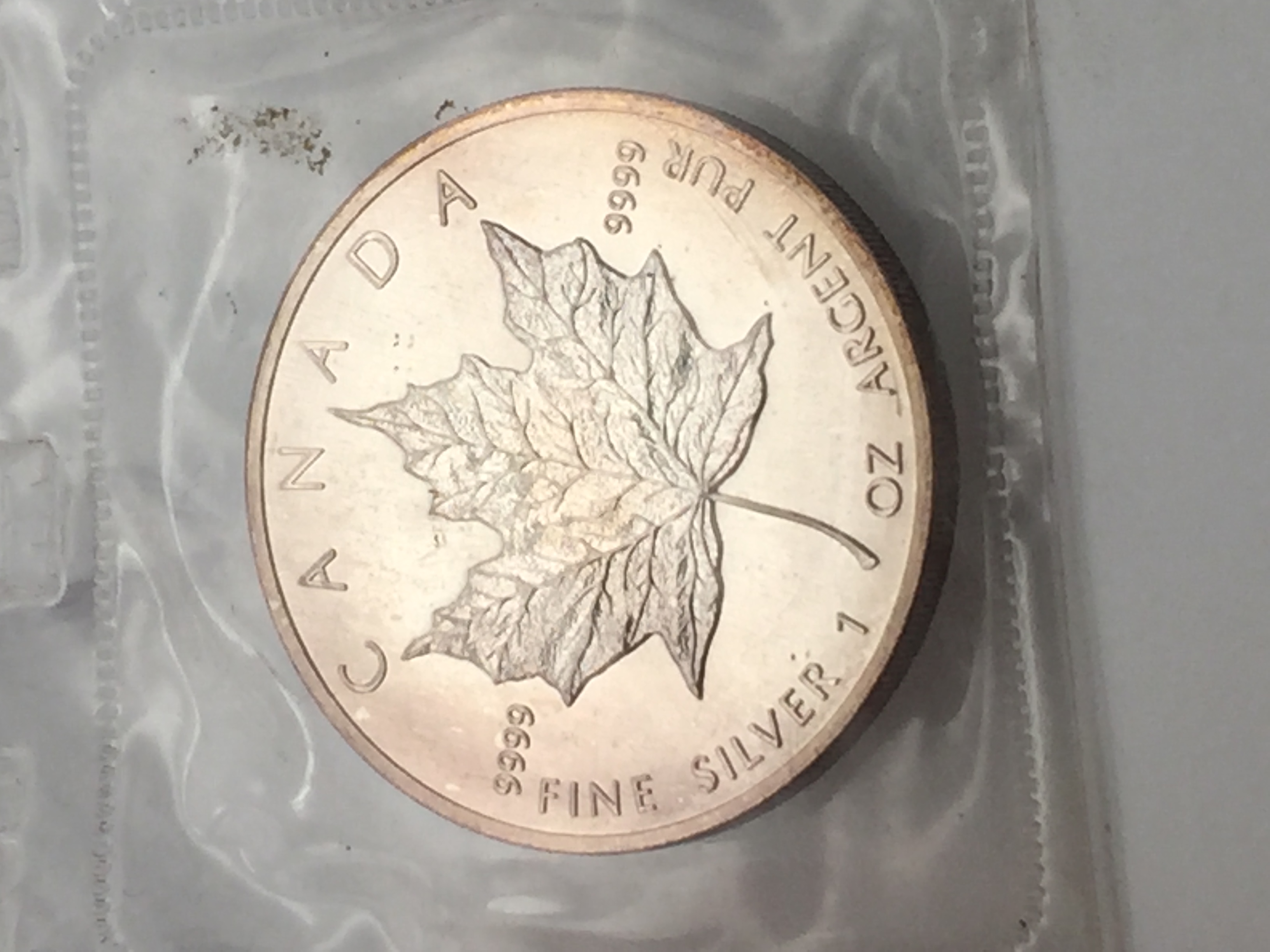 1990 1oz Silver Maple Leaf .999 Silver | Property Room