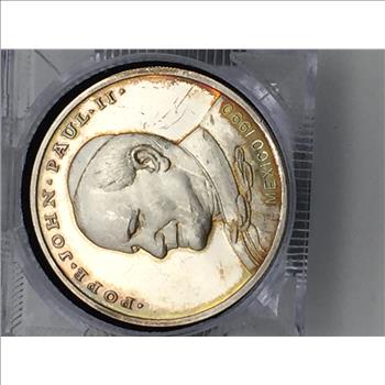 1990 Mexico Pope John Paul II 20 Grams .999 Fine Silver Round ...