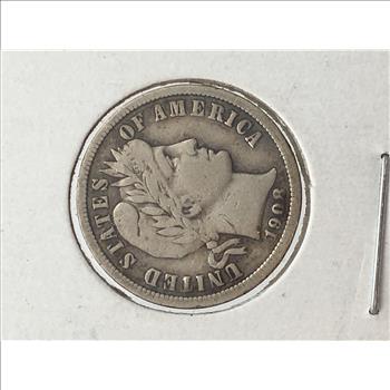 1908-D Barber Dime Very Good Condition | Property Room