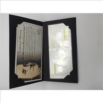 2017 $100 5 Gram Silver Currency Strike .999 Pure Silver w/ COA ...