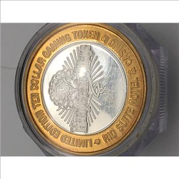 Casino Gaming Token .999 Fine Silver Limited Edition (3) Just Over 1/2 ...