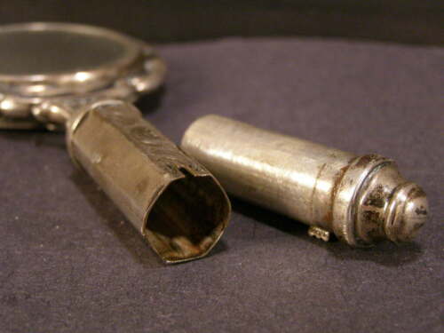 19 c German Chased 835 Silver Lipstick Holder Mirror Powder Vanity ...