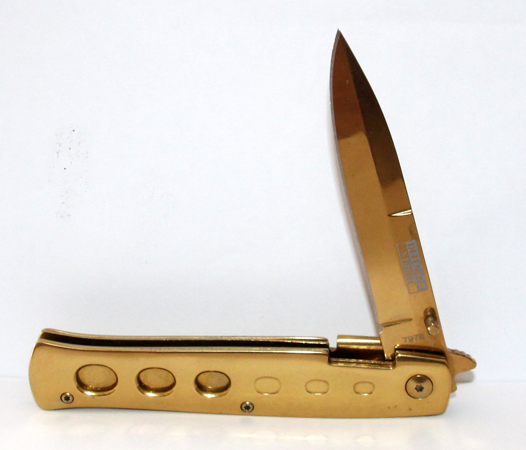 8.5" Tactical Gold Folding Pocket Knife Outdoor | Property Room