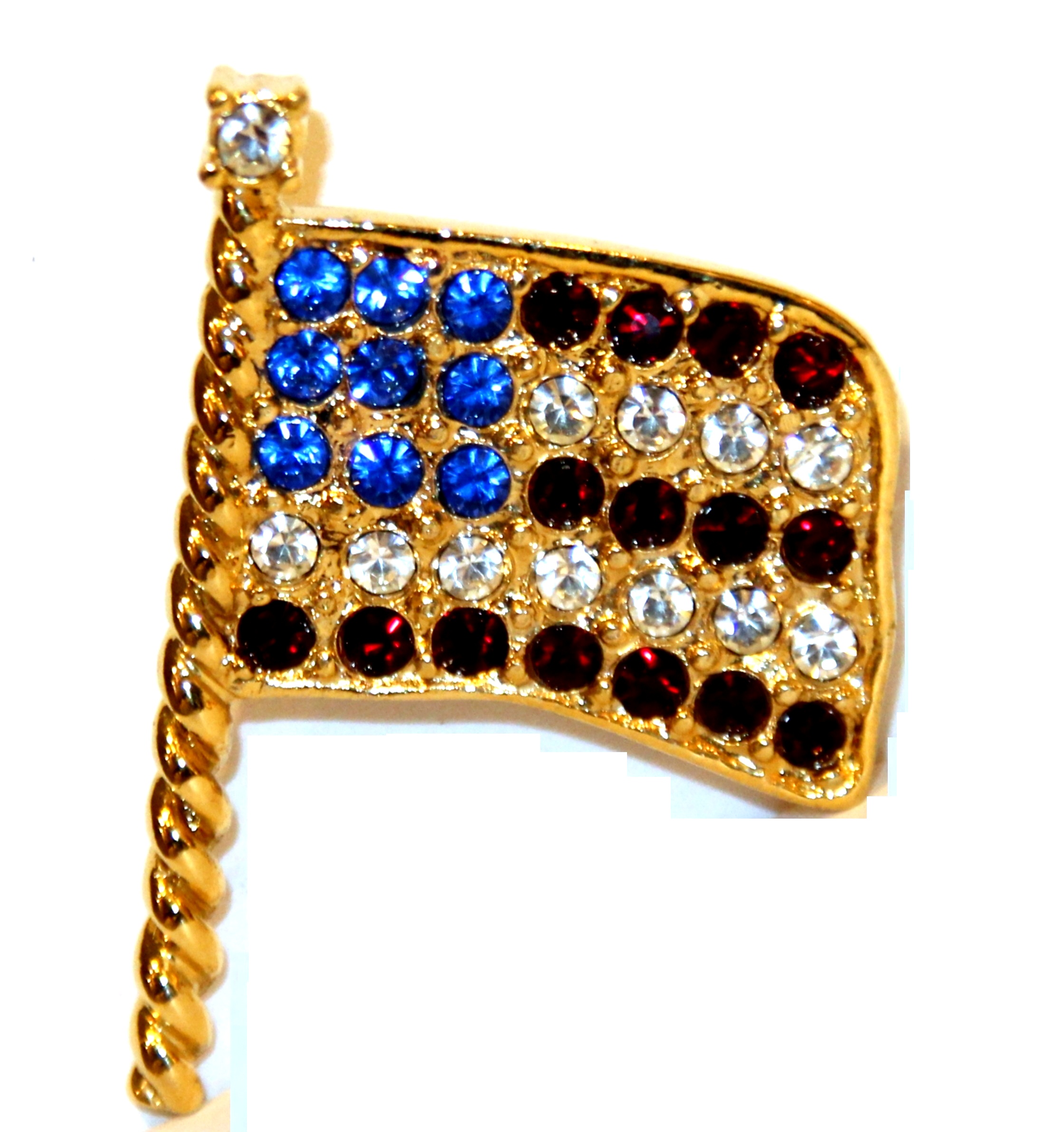 American Crystal Flags Broach Pins | Property Room