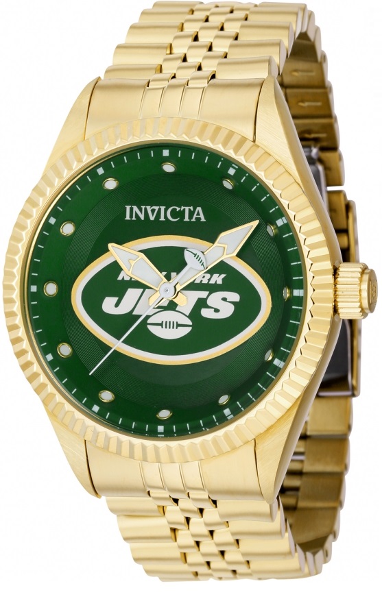 Invicta NFL New York Jets Men's Gold Watch Retail $599.99 | Property Room